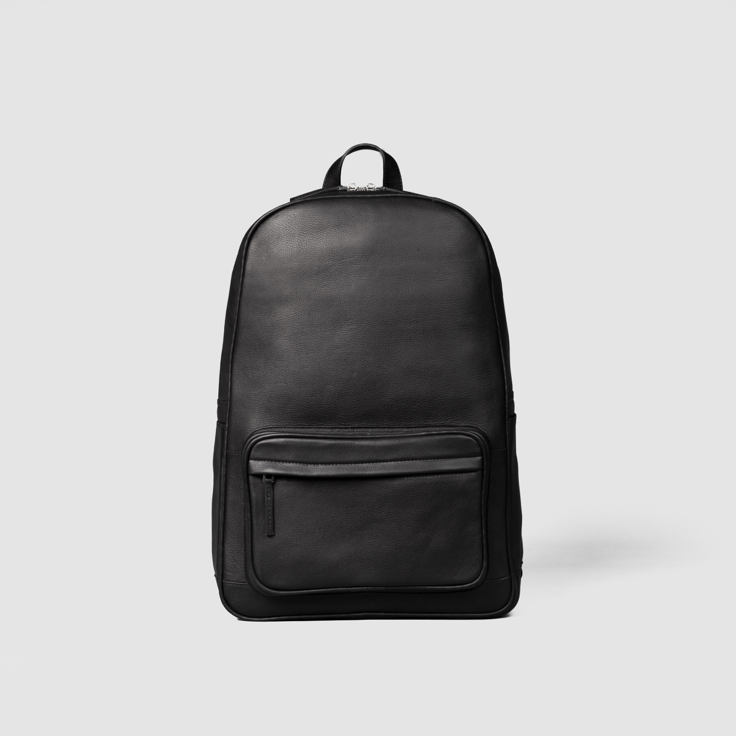 Black leather mens backpack online